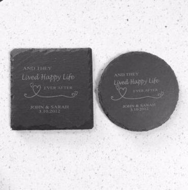 Engraved Slate Coaster - Stone Engraving