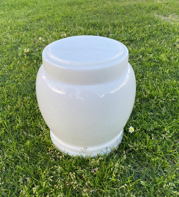 White Marble Urn | Stone Engraving